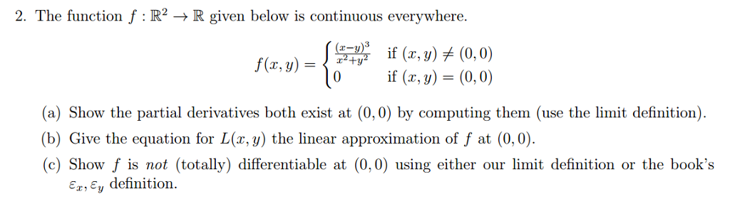Solved The function f: R^2 rightarrow R given below is | Chegg.com