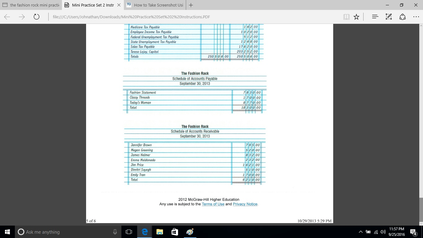 Mini-Practice Set | Chegg.com