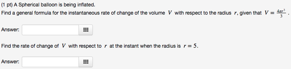 Solved A Spherical balloon is being inflated. Find a | Chegg.com