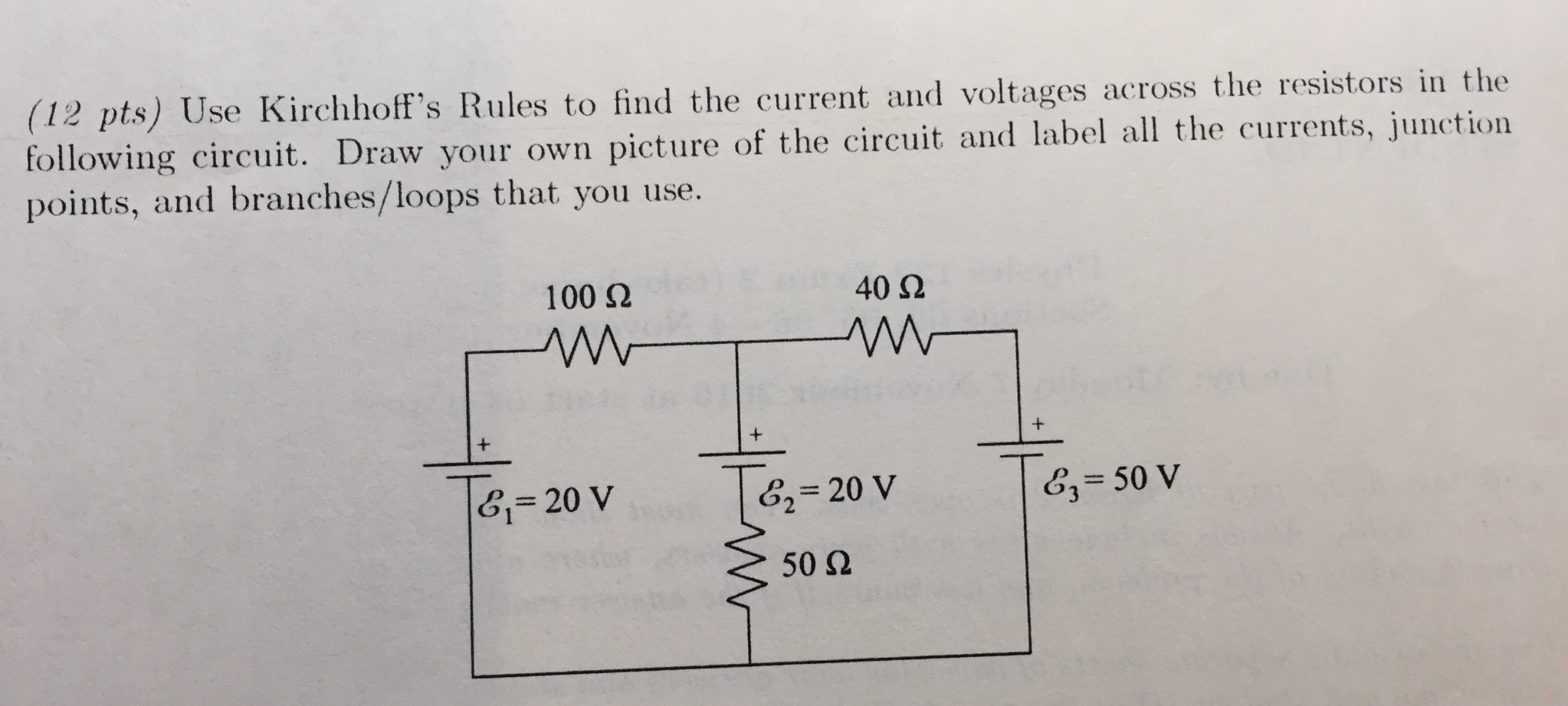Solved Use Kirchhoff's Rules to find the current and | Chegg.com Solved Use Kirchhoff's Rules to find the current and | Chegg.com