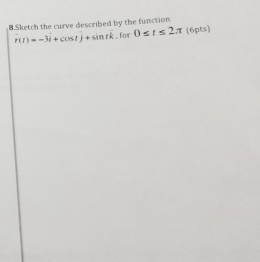 Solved Sketch The Curve Described By The Function R T