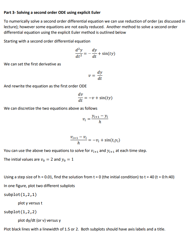 Solved For part 2 and part 3, turn in one script named | Chegg.com