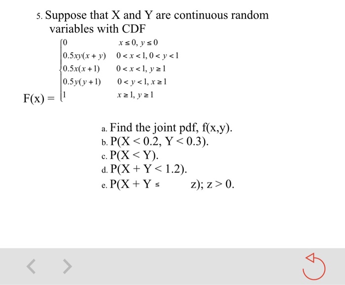 Solved Suppose that X and Y are continuous random variables | Chegg.com