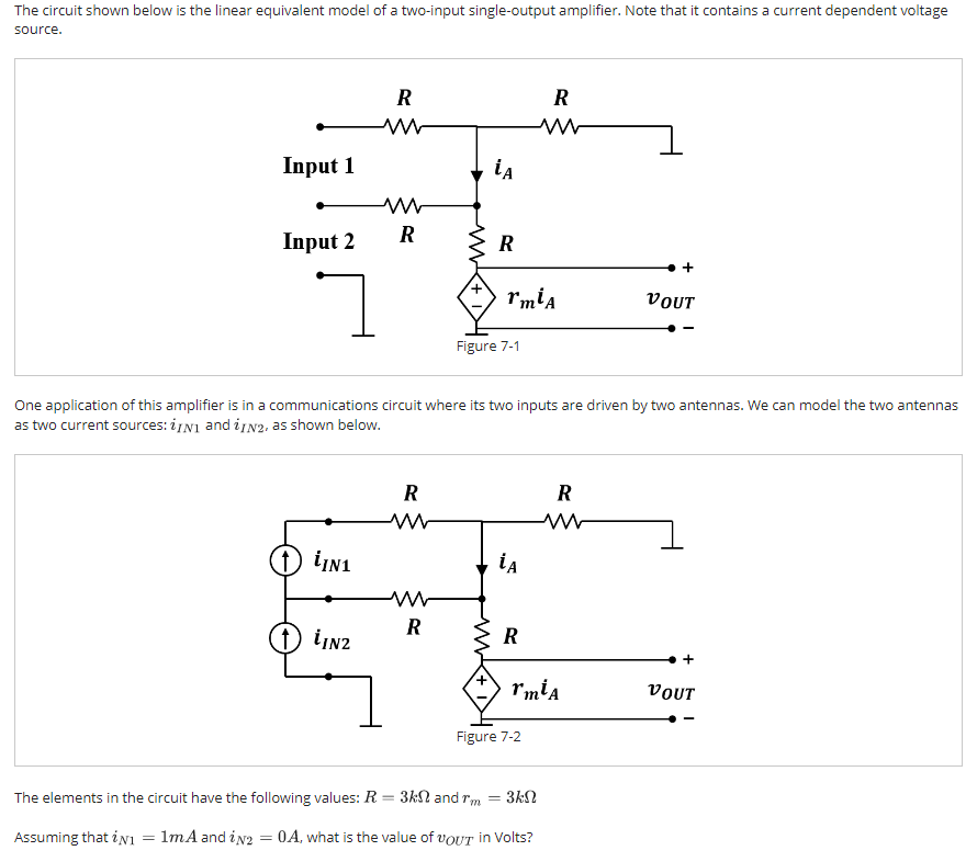 Solved The circuit shown below is the linear equivalent | Chegg.com