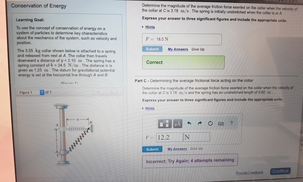 Solved Determine the magnitude of the average friction force | Chegg.com