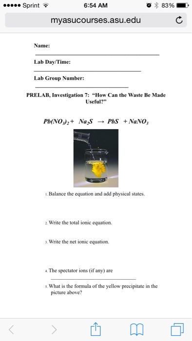 Solved Sprint 6:54 AM myasucourses.asu.edu Name: Lab | Chegg.com
