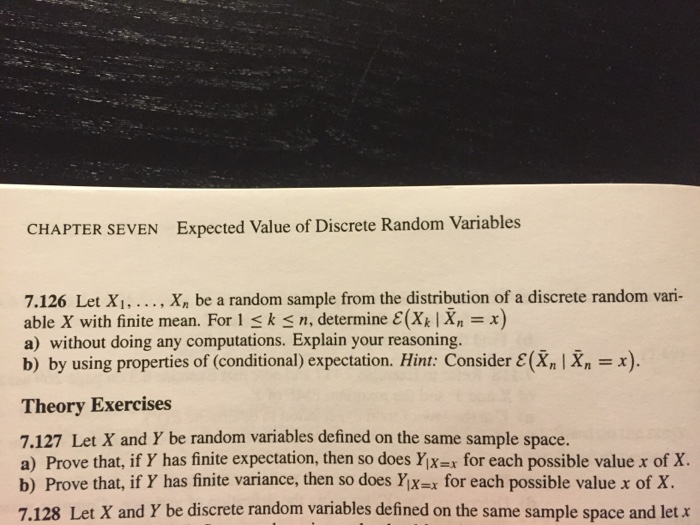 CHAPTER SEVEN Expected Value of Discrete Random | Chegg.com
