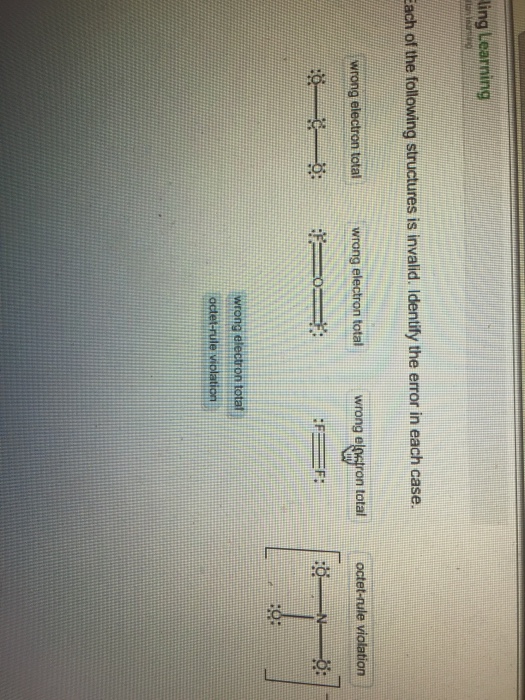 Solved Each of the following structures is invalid. Identify | Chegg.com