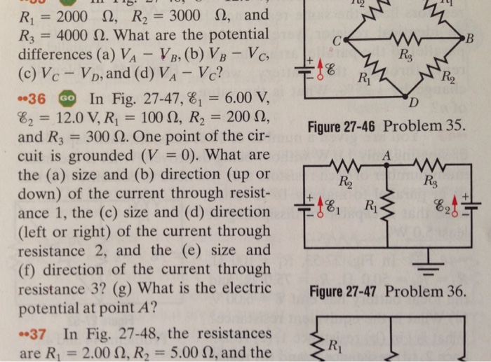 Solved R1 = 2000 Ohm , R2 = 3000 Ohm, and R3 = 4000 Ohm. | Chegg.com