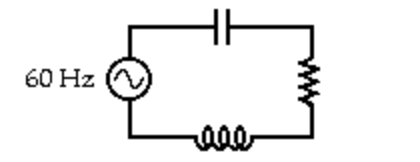 Solved The 60 Hz ac source of a series circuit has a voltage | Chegg.com
