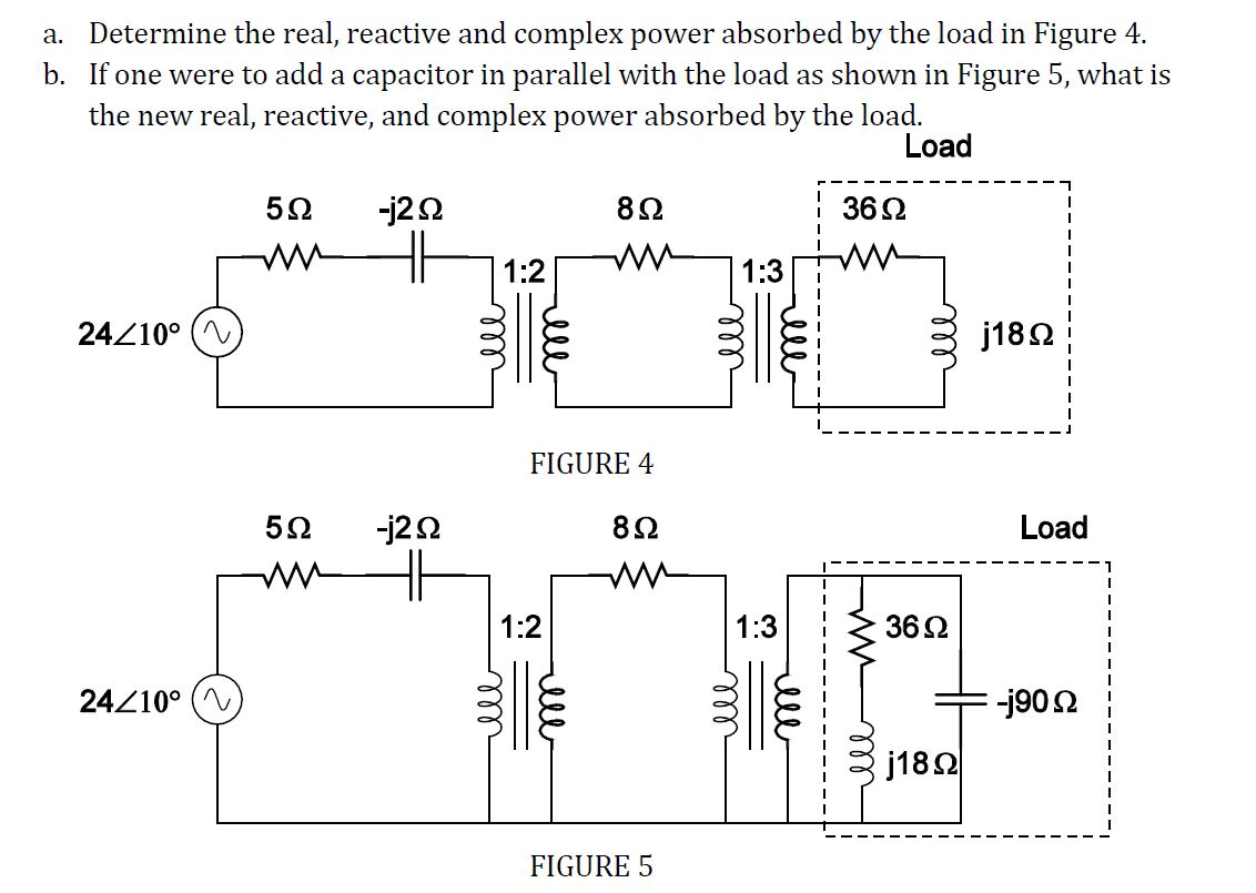 Solved a. Determine the real, reactive and complex power | Chegg.com