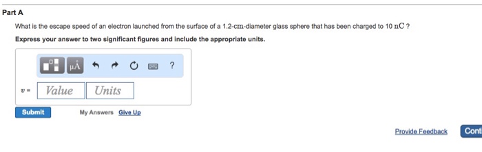Solved What is the escape speed of an electron launched from | Chegg.com