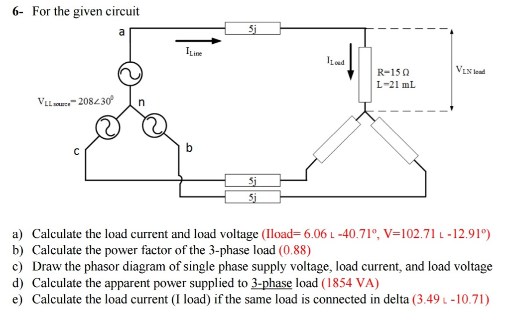 Solved For the given circuit Calculate the load current and | Chegg.com