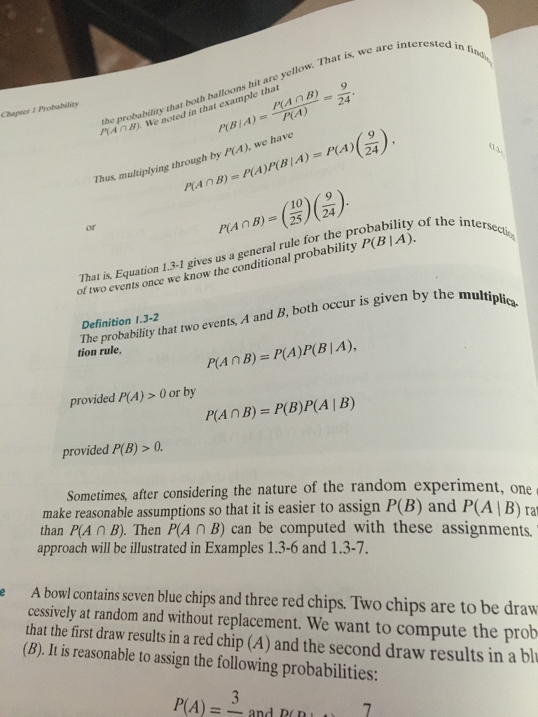 Solved Section 1.3 Conditional Probability 25 However, we | Chegg.com