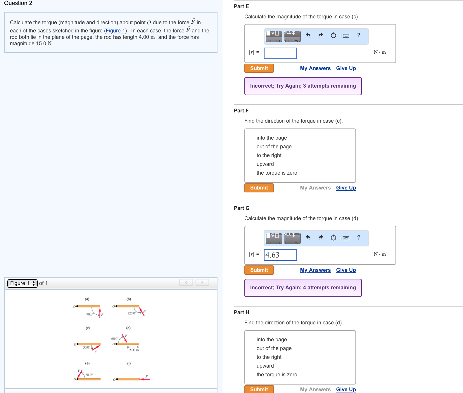 Solved can you solve for all the cases from a to f | Chegg.com