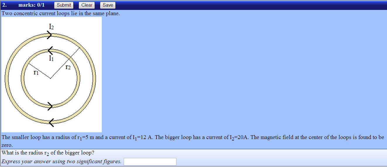 Solved Two Concentric Current Loops Lie In The Same Plane 