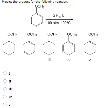 Solved Predict the product for the following reaction. OCH3 | Chegg.com