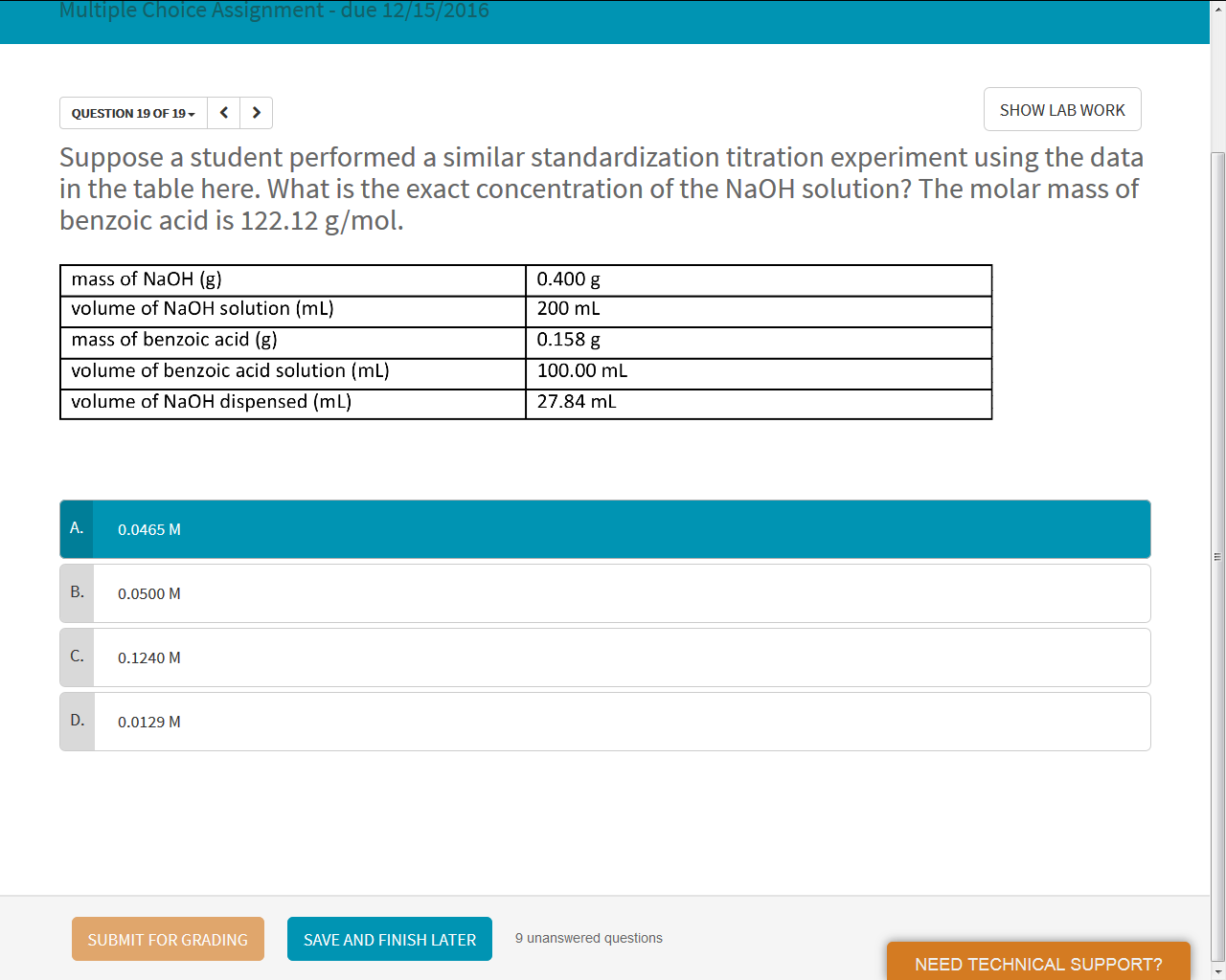 Solved Suppose a student performed a similar standardization | Chegg.com