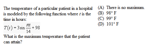 Solved The temperature of a particular patient in a hospital | Chegg.com