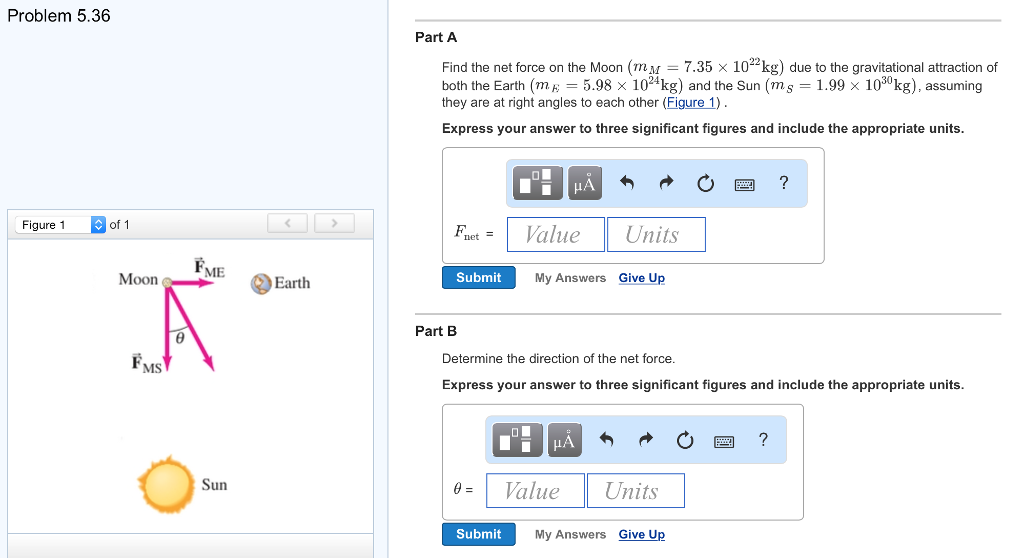Solved Find the net force on the Moon (mM=7.35×1022kg) due | Chegg.com