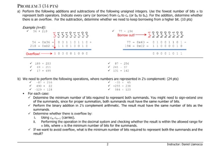 Solved Perform the following additions and subtractions of | Chegg.com
