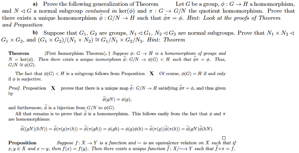 Solved a) Prove the following generalization of Theorem Let | Chegg.com