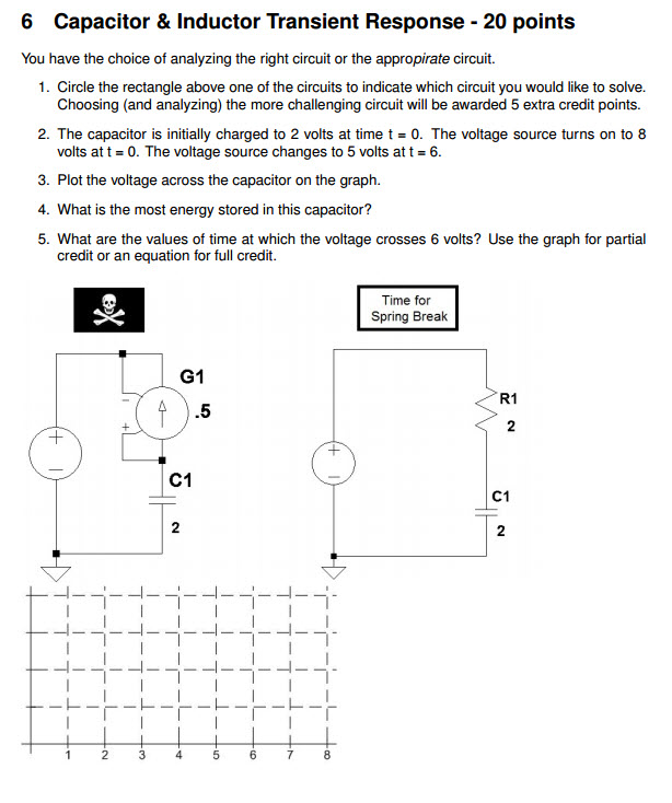 Solved Capacitor & Inductor Transient Response You have the | Chegg.com