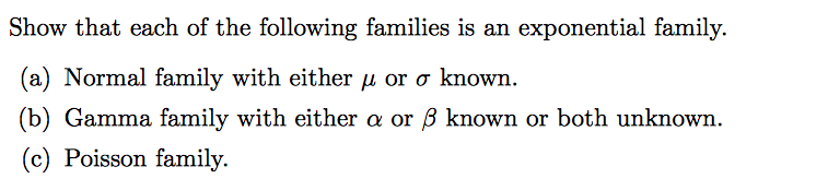 Solved Show that each of the following families is an | Chegg.com
