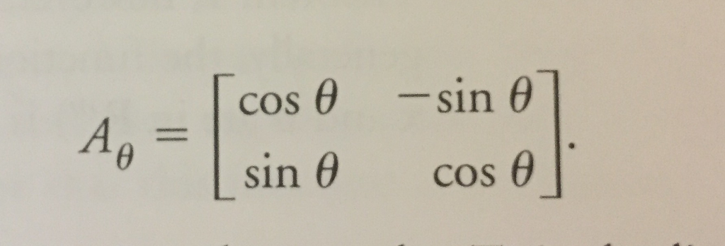 Solved Let Ttheta: R2 -> R2 be the rotation by theta (matrix | Chegg.com