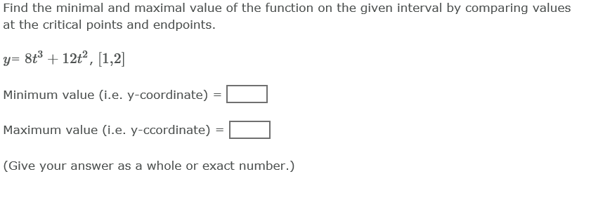 Solved: Find The Minimal And Maximal Value Of The Function... | Chegg.com