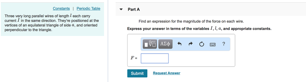 Solved Constants| Periodic Table Part A Three very long | Chegg.com