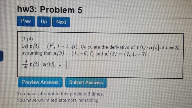 Solved Let r(t) =(t^2, 1 - t, 4t rang. Calculate the | Chegg.com
