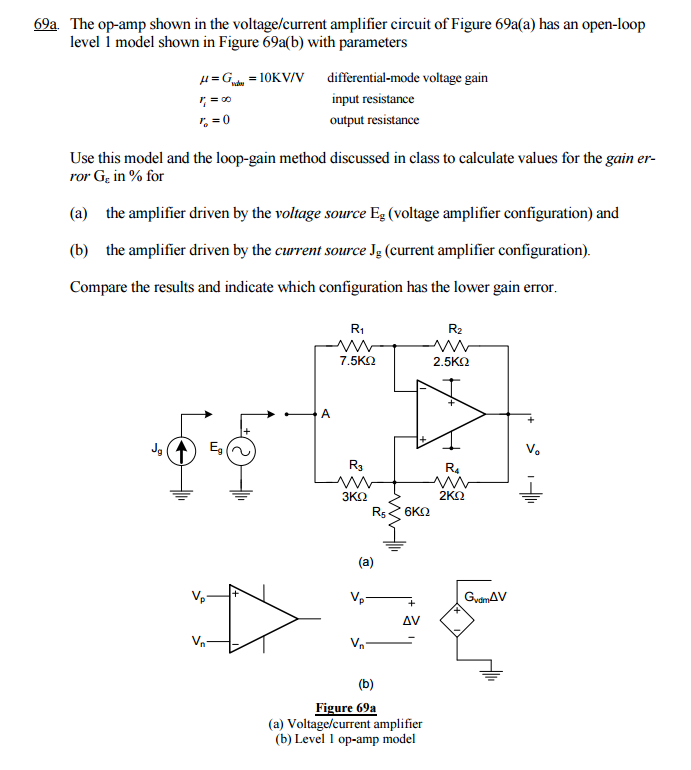 Solved The op-amp shown in the voltage/current amplifier | Chegg.com