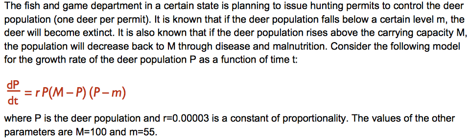 Solved If the initial deer population is 140, how many | Chegg.com