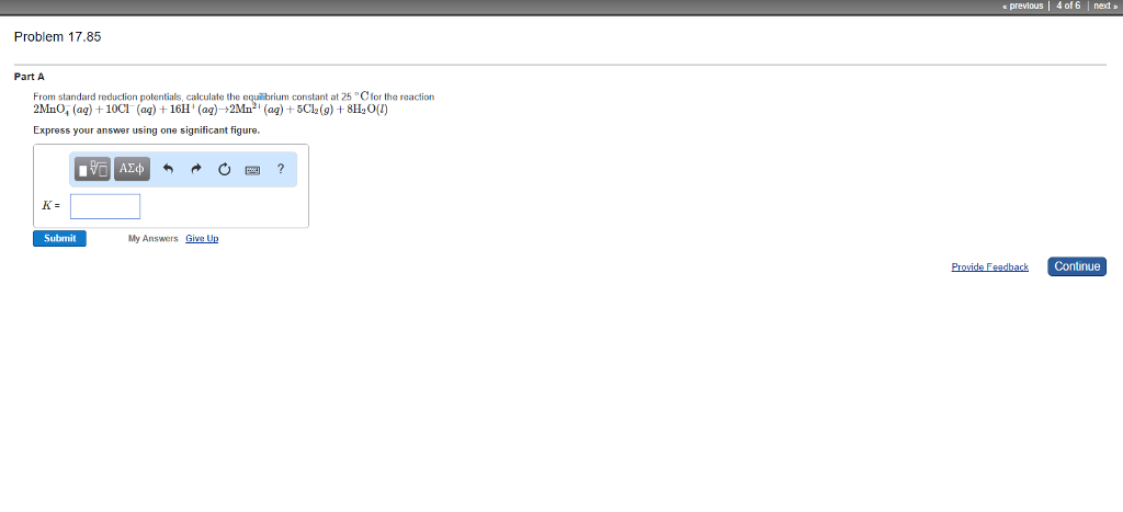 Solved From Standard Reduction Potentials Calculate The