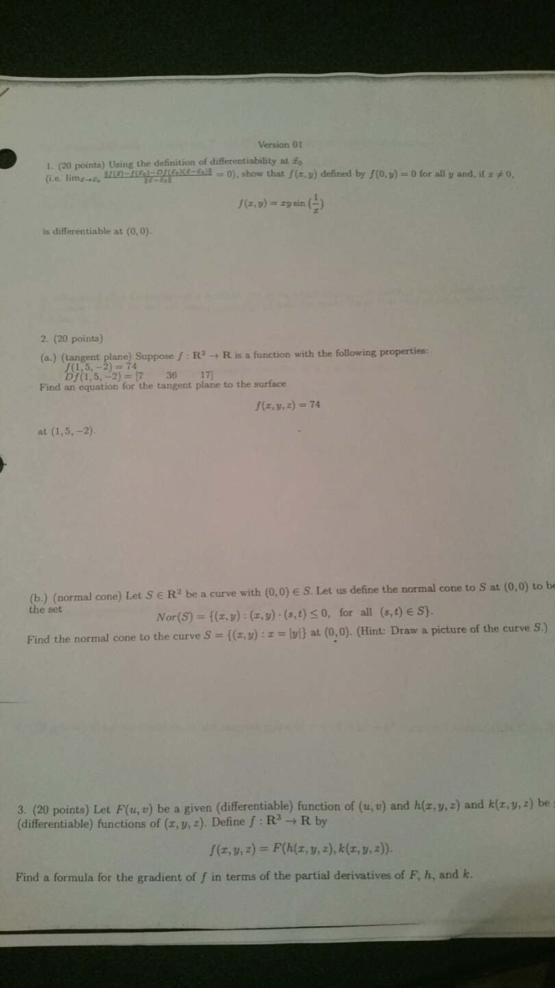 Solved Using the definition of differentiability at x_0 | Chegg.com