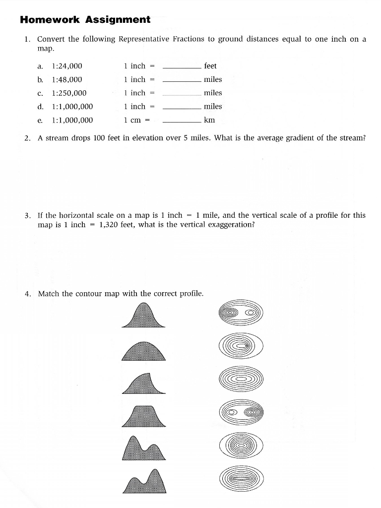 Solved Convert the following Representative Fractions to | Chegg.com