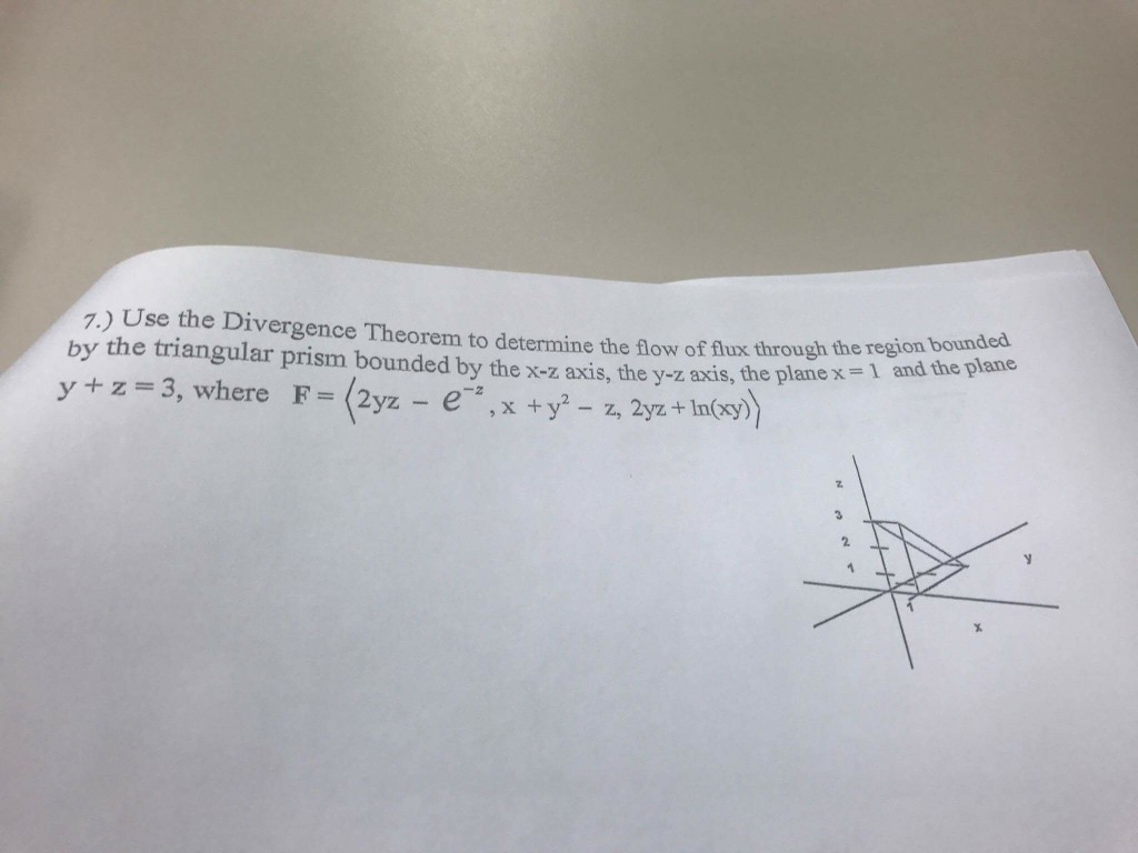 Solved Use Divergence Theorem to determine the flow of flux | Chegg.com