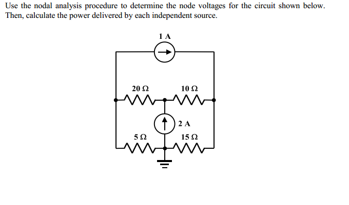 Solved Use the nodal analysis procedure to determine the | Chegg.com