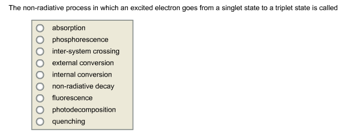Solved The non-radiative process in which an excited | Chegg.com