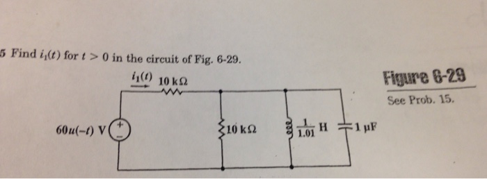 Solved 5 Find i1(t) for t > 0 in the circuit of Fig. 6-29. | Chegg.com