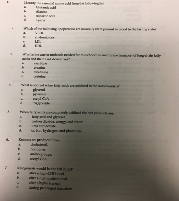 Solved Nutrition question, please help me "asap". I really | Chegg.com