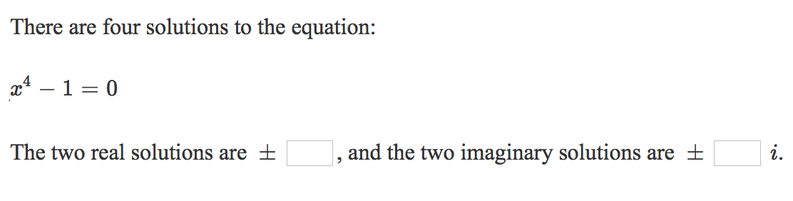 Solved There are four solutions to the equation: The two | Chegg.com