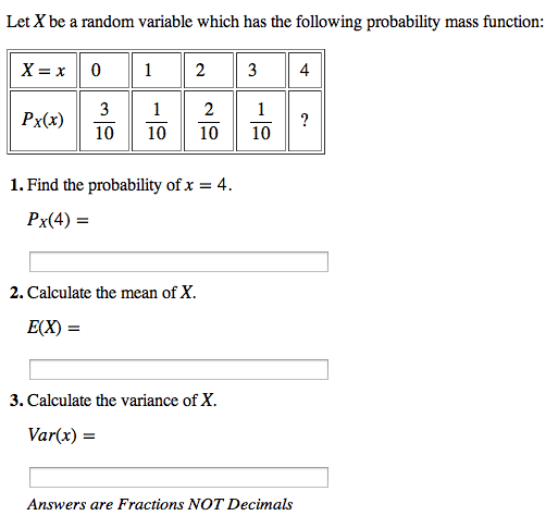 Solved Let X be a random variable which has the following | Chegg.com