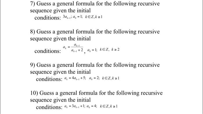 Solved 3) Show that the following sequences satisfy the | Chegg.com
