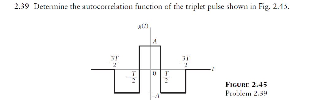 Solved Determine The Autocorrelation Function Of The Triplet