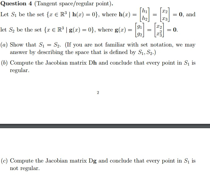 Solved Let S_1 be the set {x epsilon R^3 | h(.r) = 0}, where | Chegg.com