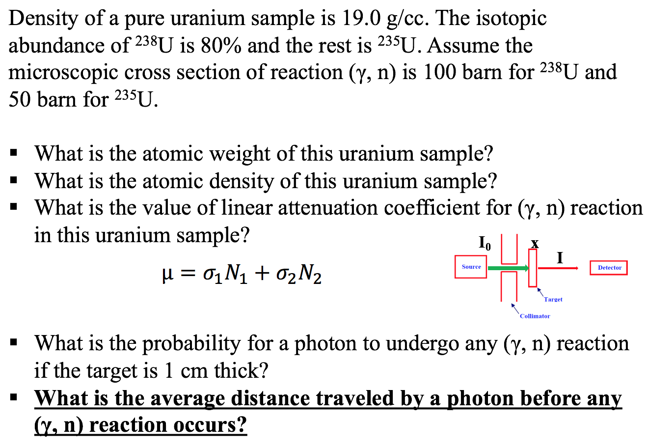 Solved Density of a pure uranium sample is 19.0 g/cc. The | Chegg.com