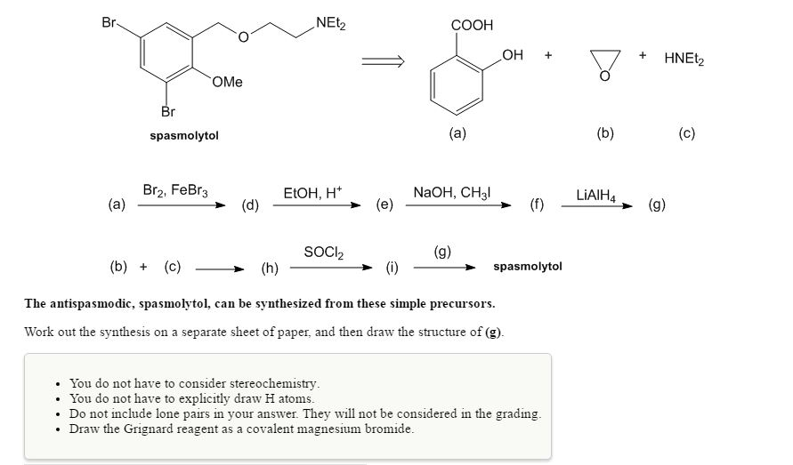 Solved Work out the synthesis on a separate sheet of paper, | Chegg.com
