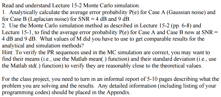 Solved 30,000 PTS!!! Monte Carlo Simulation, Probability | Chegg.com